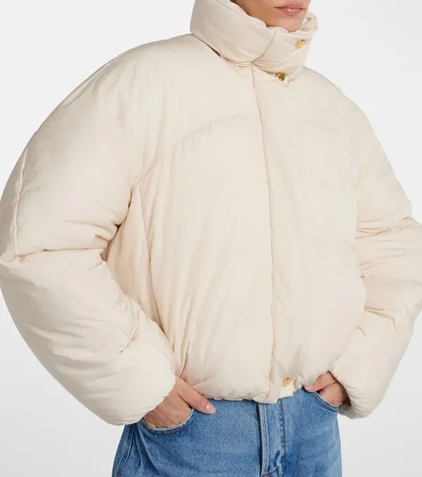 Jacquemus La Doudoune Courte Caraco Puffer Jacket - White