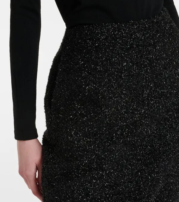 THE ROW Corinna Lamé Pencil Skirt