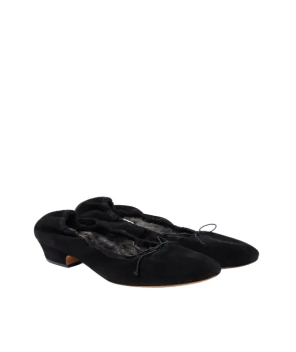 THE ROW Awar Suede Ballet Flats