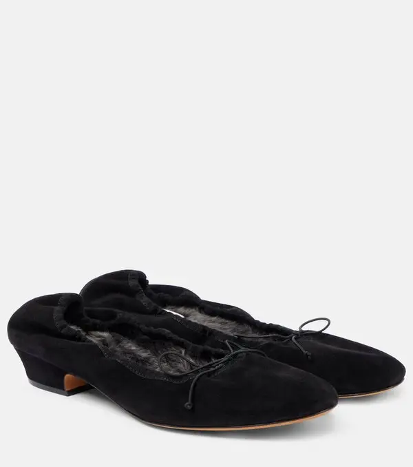 THE ROW Awar Suede Ballet Flats