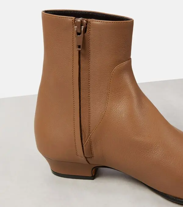 THE ROW Awar 25 Leather Ankle Boots