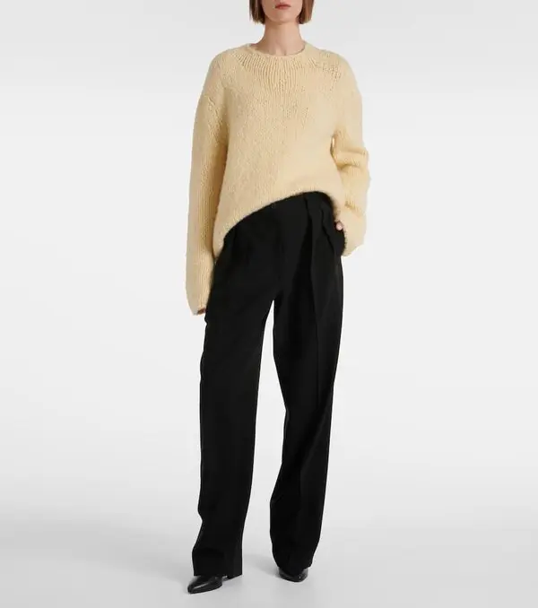THE ROW Igor Wide-leg Wool-blend Pants - Black