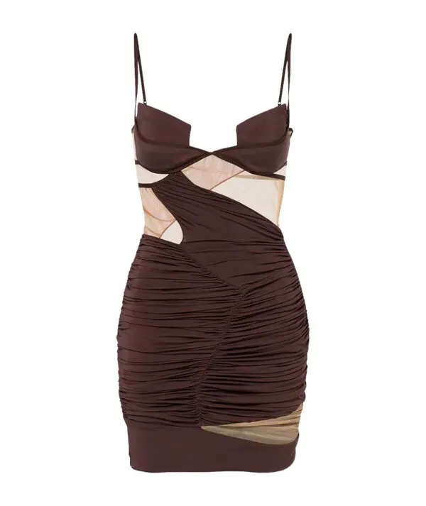 NENSI DOJAKA Draped Minidress - Black