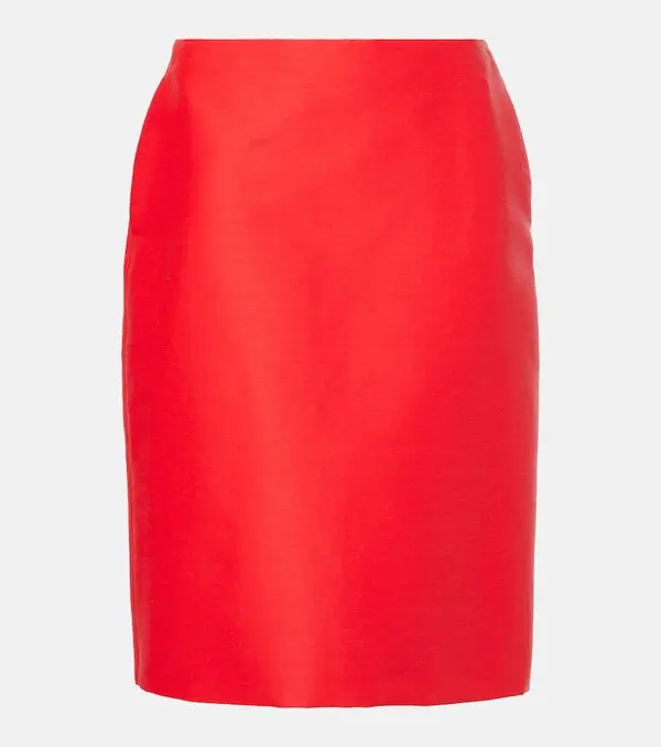 THE ROW Corinna Pencil Skirt - Red