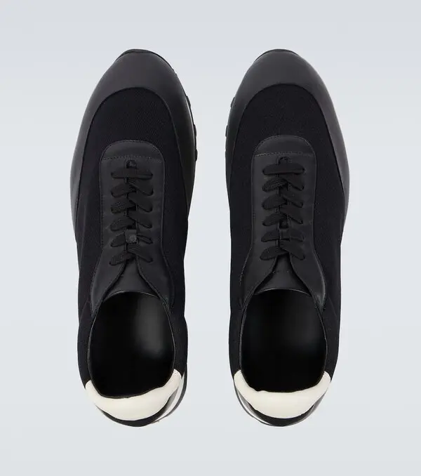 THE ROW Owen Leather-trimmed Sneakers