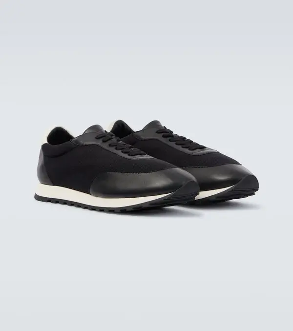 THE ROW Owen Leather-trimmed Sneakers