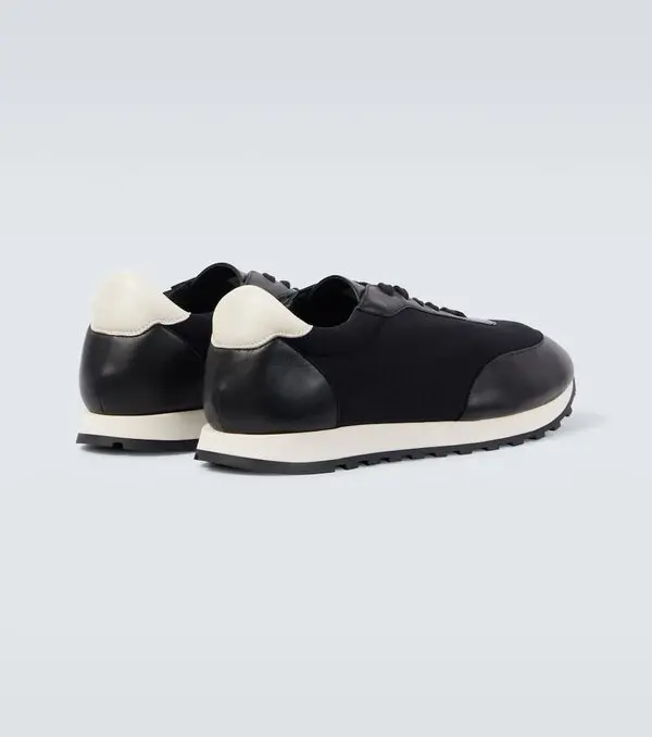 THE ROW Owen Leather-trimmed Sneakers