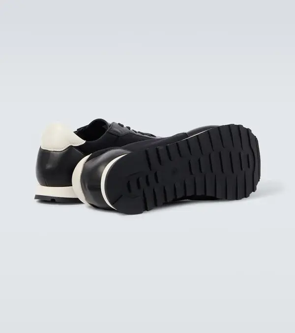 THE ROW Owen Leather-trimmed Sneakers