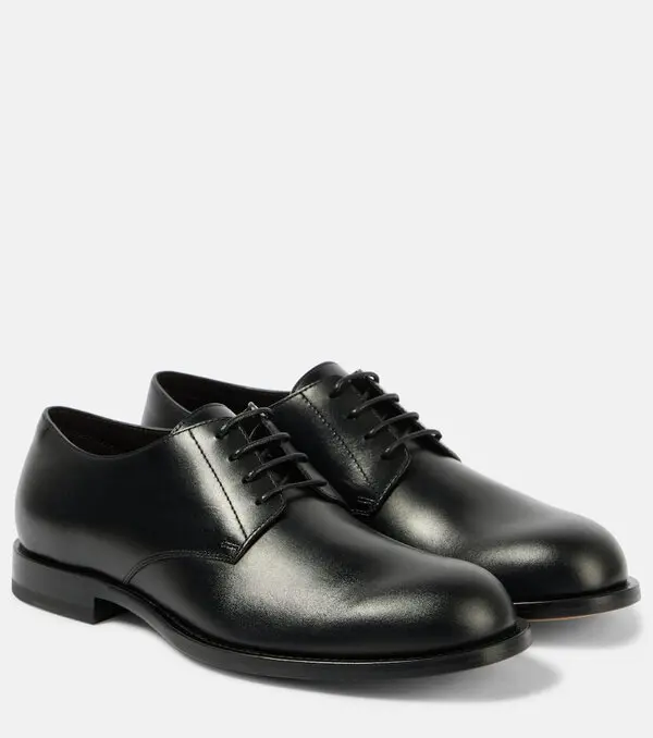 THE ROW Novus Leather Derby Shoes - Black
