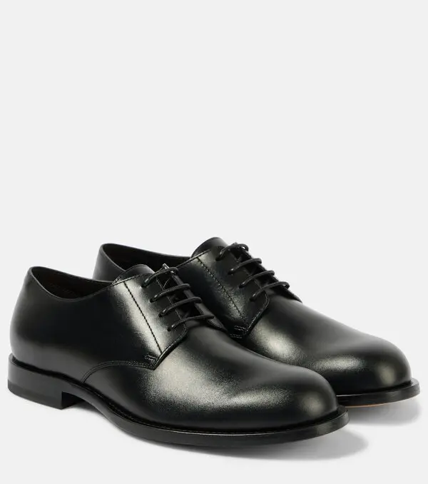 THE ROW Novus Leather Derby Shoes - Black