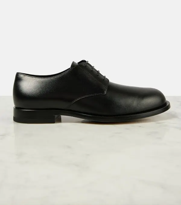 THE ROW Novus Leather Derby Shoes - Black