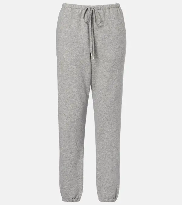 THE ROW Teo Cashmere And Cotton Sweatpants - Grey