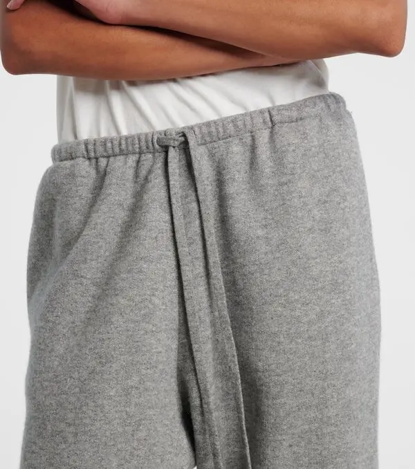 THE ROW Teo Cashmere And Cotton Sweatpants - Grey