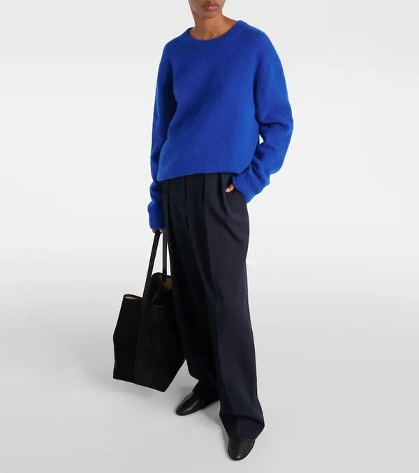 THE ROW Igor Wool Wide-leg Pants - Blue
