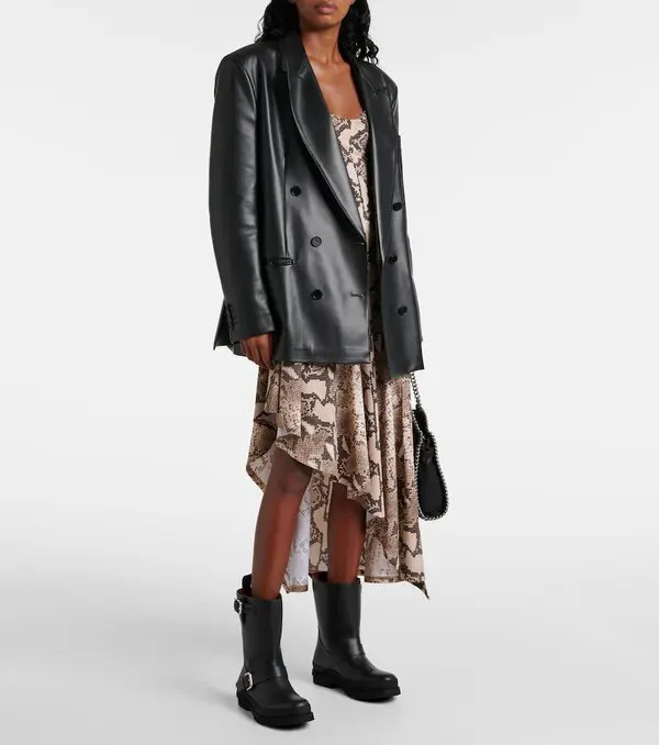 Stella McCartney Trace Faux Leather Biker Boots - Black