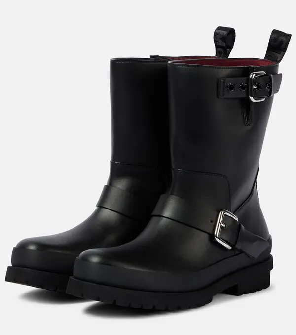 Stella McCartney Trace Faux Leather Biker Boots - Black