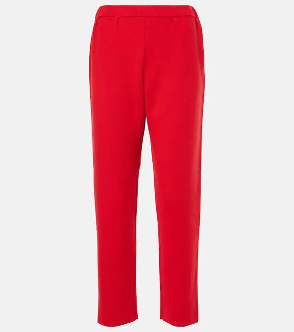 THE ROW Herea Cashmere Sweatpants - Red