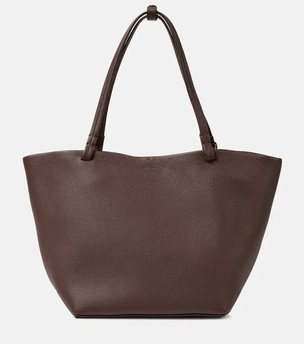 THE ROW Park Three Leather Tote Bag - Brown