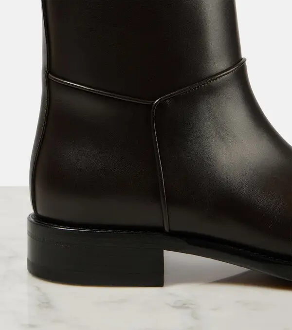 THE ROW Nobilis Leather Ankle Boots