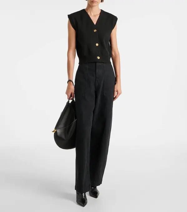 BLAZÉ MILANO Wool-blend Vest - Black