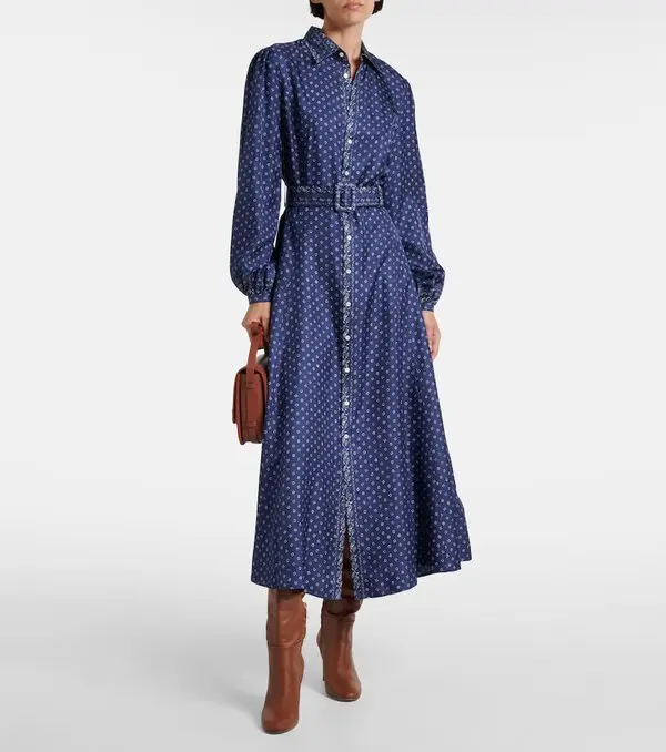 Ralph Lauren Polo Paisley Silk Midi Dress