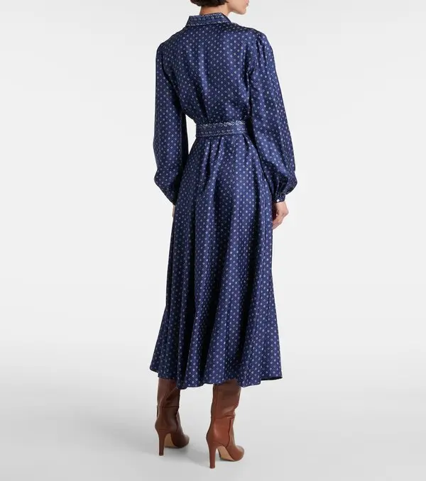 Ralph Lauren Polo Paisley Silk Midi Dress