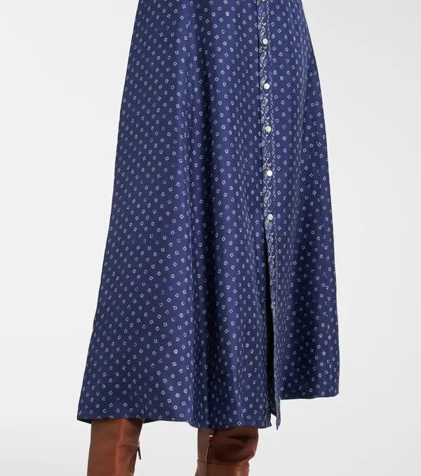 Ralph Lauren Polo Paisley Silk Midi Dress