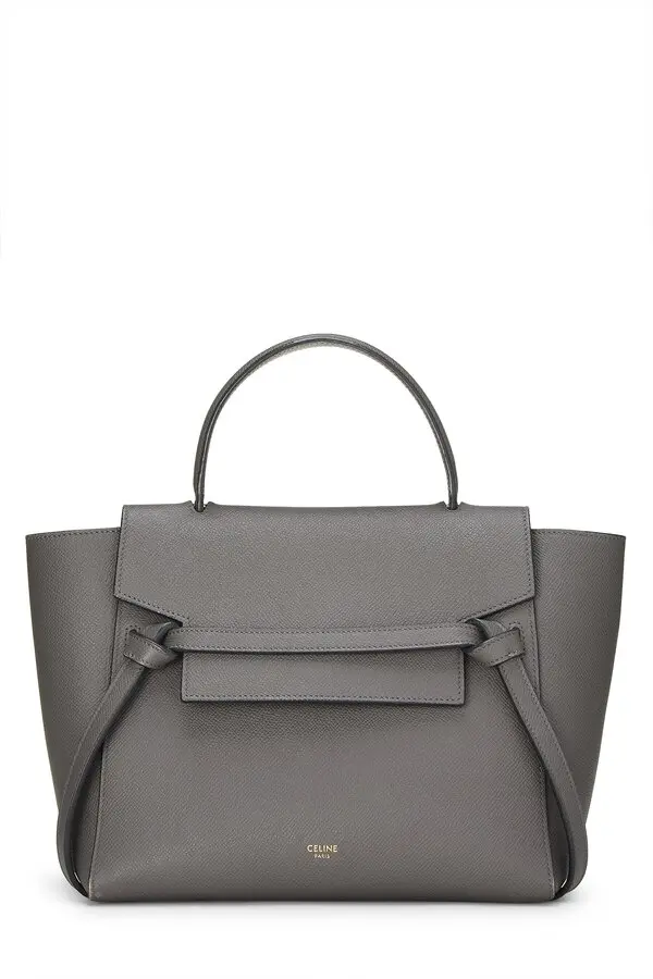 Celine Grained Calfskin Belt Bag - Grey