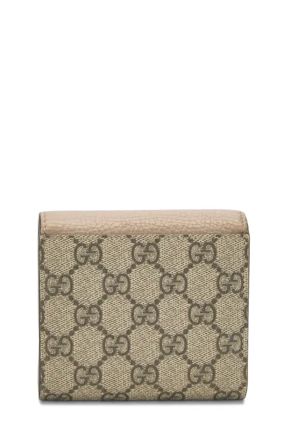 Gucci Gg Supreme Marmont Compact Wallet - Pink