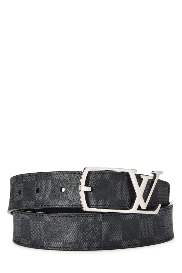 LOUIS VUITTON Damier Graphite Neogram Ceinture 85 Belt - Black