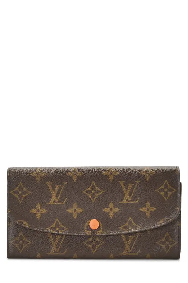 LOUIS VUITTON Monogram Canvas Emilie Wallet - Orange
