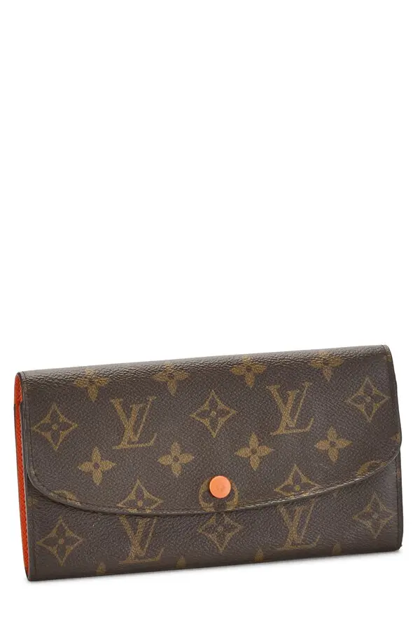LOUIS VUITTON Monogram Canvas Emilie Wallet - Orange