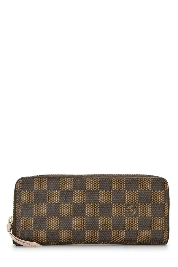 LOUIS VUITTON Damier Ebene Clemence Wallet - Pink
