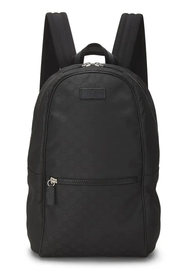 Gucci Gg Nylon Slim Backpack - Black