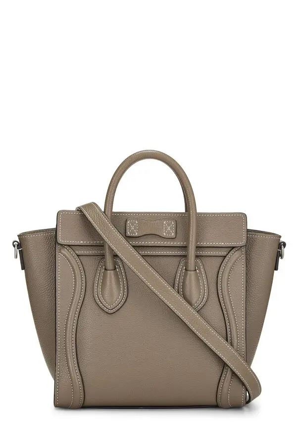 Celine Drummed Calfskin Leather Luggage - Grey