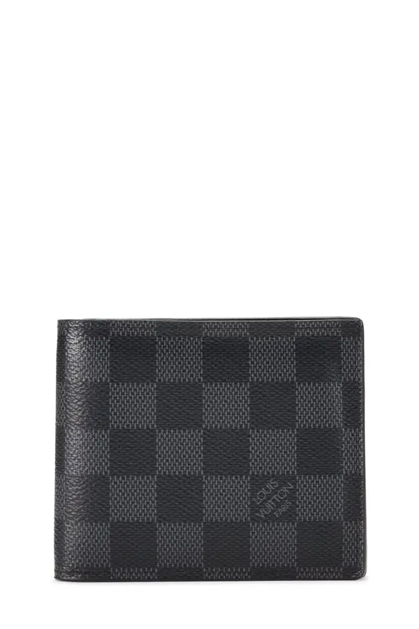 LOUIS VUITTON Damier Graphite Amerigo Wallet - Grey