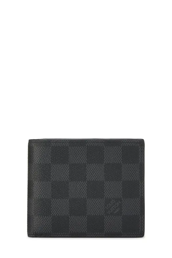 LOUIS VUITTON Damier Graphite Amerigo Wallet - Grey