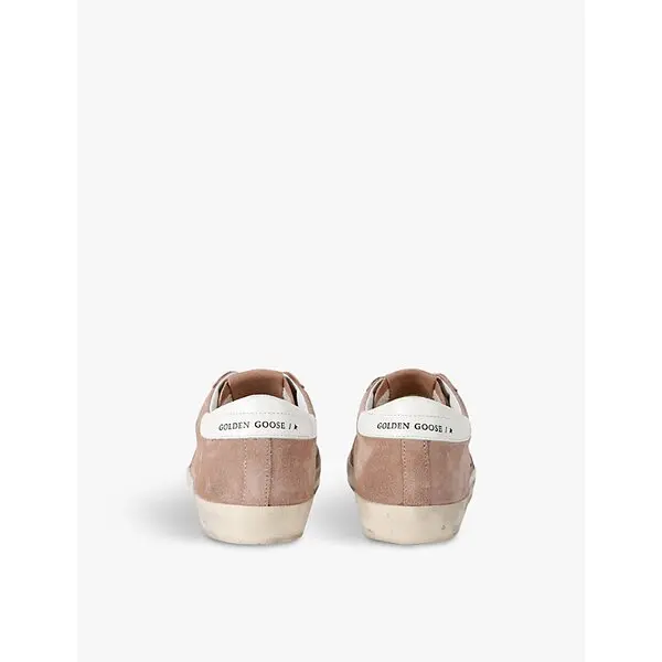 GOLDEN GOOSE Superstar 25737 Star-embroidered Suede Low-top Trainers - Pink Comb