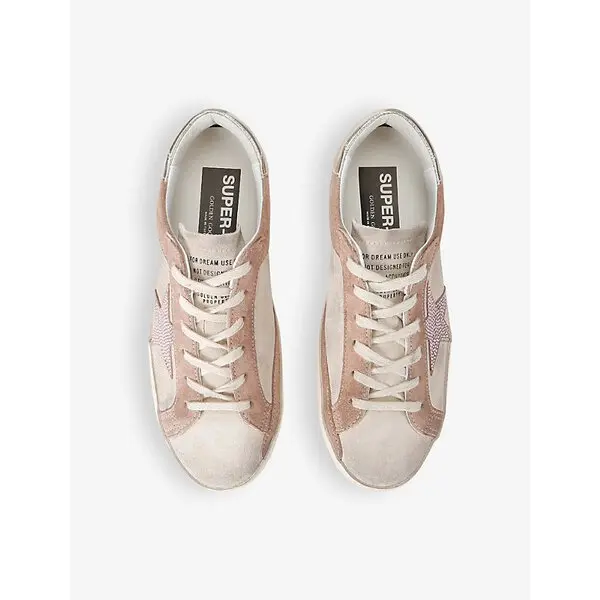 GOLDEN GOOSE Superstar Star-applique Low-top Suede Trainers - Pale Pink