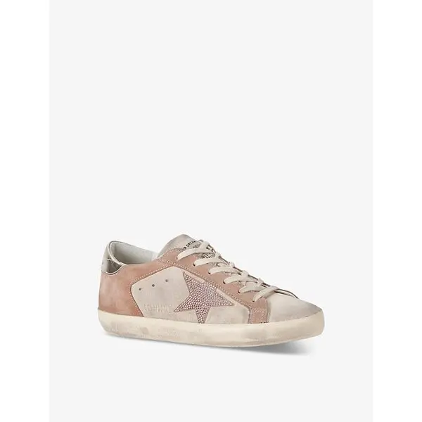 GOLDEN GOOSE Superstar Star-applique Low-top Suede Trainers - Pale Pink