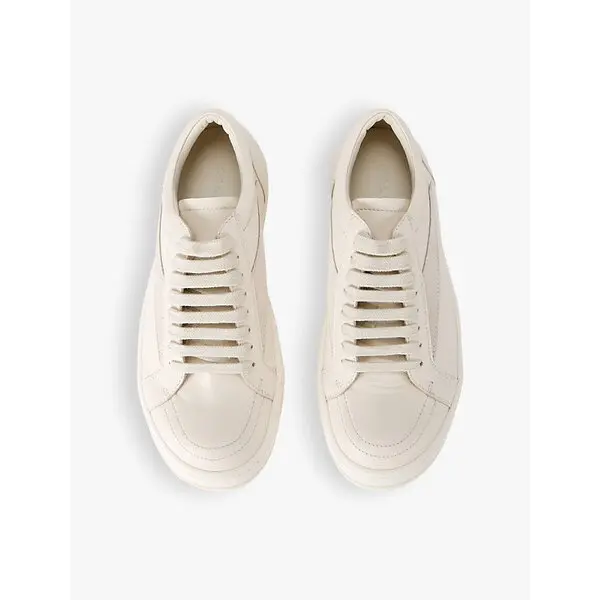 Rick Owens Contrast-stitch Leather Low-top Trainers