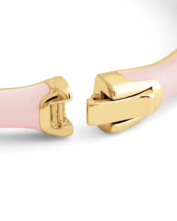ANABEL ARAM Enamel Bamboo Bangle - Pink/gold