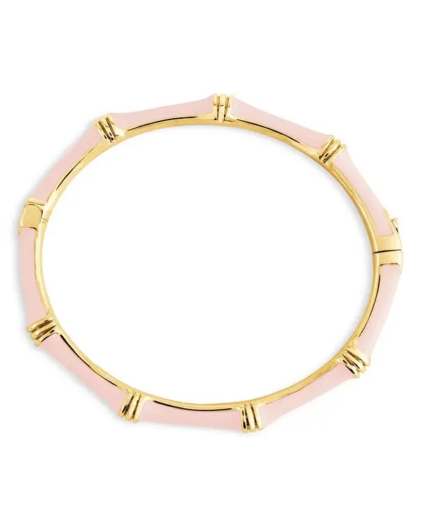 ANABEL ARAM Enamel Bamboo Bangle - Pink/gold
