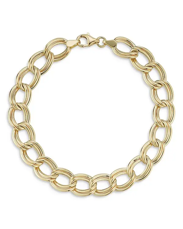 Bloomingdale'S 14k Yellow Ribbed Link Bracelet - Gold