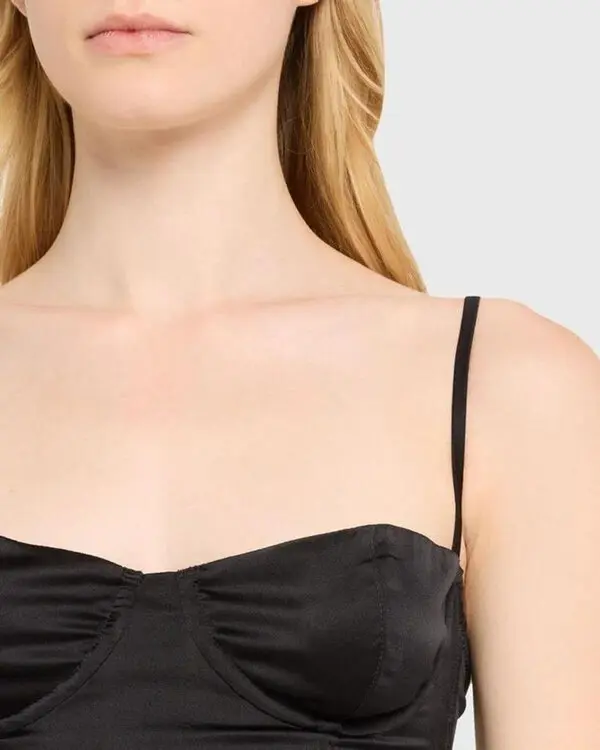 Kiki De Montparnasse Tous Les Jours Charmeuse Bustier - Black