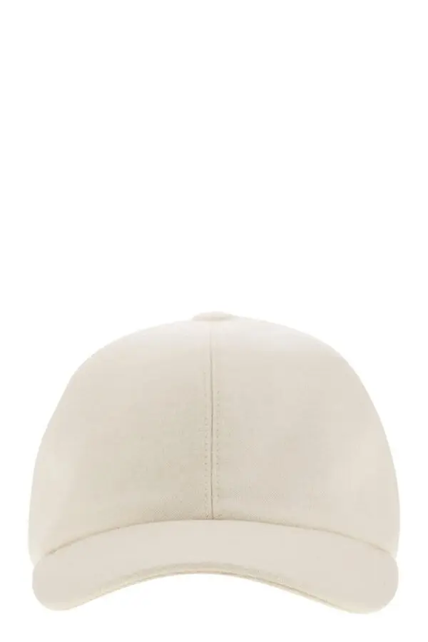 Fedeli Cashmere Baseball Cap - White