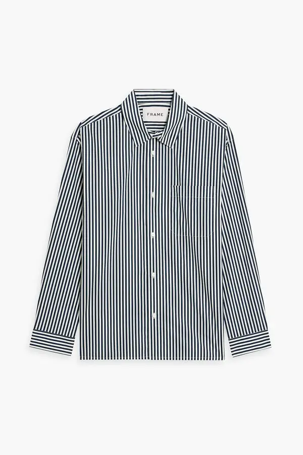 FRAME Striped Cottonpoplin Shirt