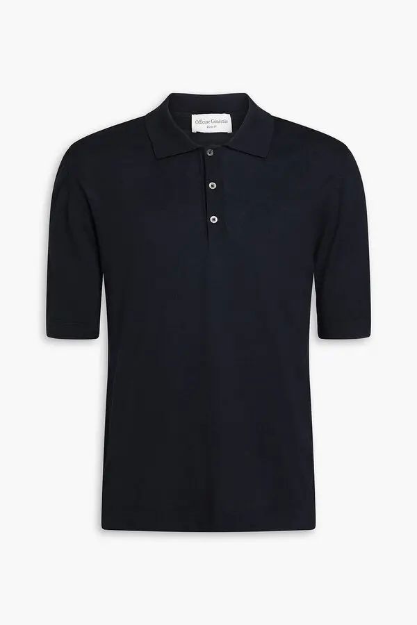 Officine Générale Cotton And Lyocellblend Polo Shirt