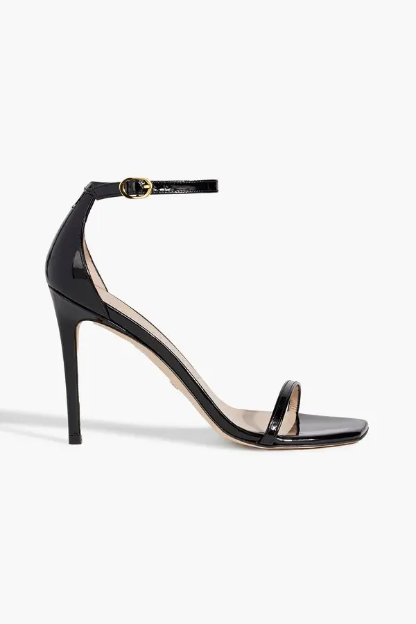 STUART WEITZMAN Patent-leather Sandals - Black