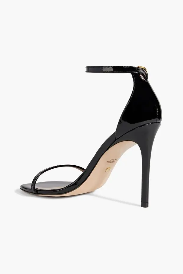STUART WEITZMAN Patent-leather Sandals - Black